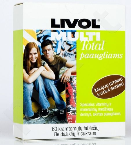 LIVOL MULTI Total paaugliams N60 - vitaminų ir mineralinių medžiagų ...