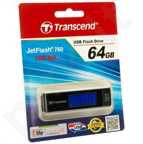 Atmintukas Transcend JF760 64GB USB3 - Pirk.lt parduotuvė