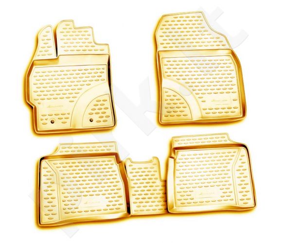 Guminiai kilimėliai 3D TOYOTA Prius 2009-2015, 4 pcs. /L62083B /beige ...