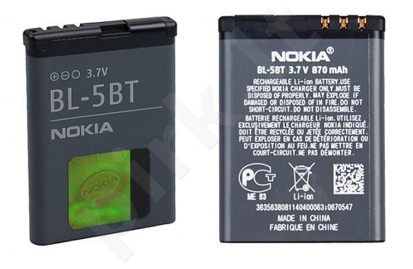 Nokia BL-5BT baterija juoda be pakuotės - Pirk.lt parduotuvė