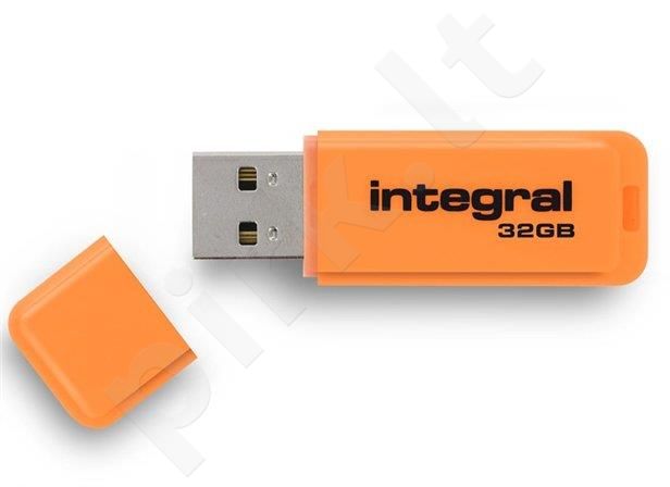 Atmintukas Integral Neon 32GB, Oranžinis - Pirk.lt parduotuvė