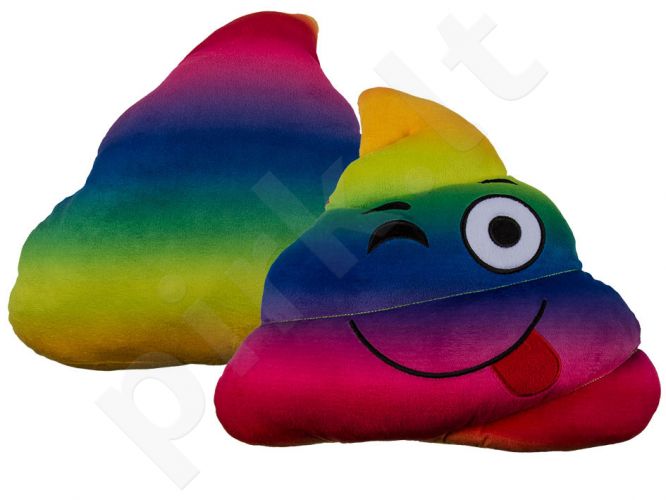 Pliušinė vaivorykštinė pagalvė "Emocija: kakutis" (30cm) - Pirk.lt ...