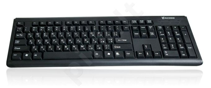 Klaviatūra Vakoss USB KIRILICA /RU Layout/ TK-204UK Juoda - Pirk.lt parduotuvė