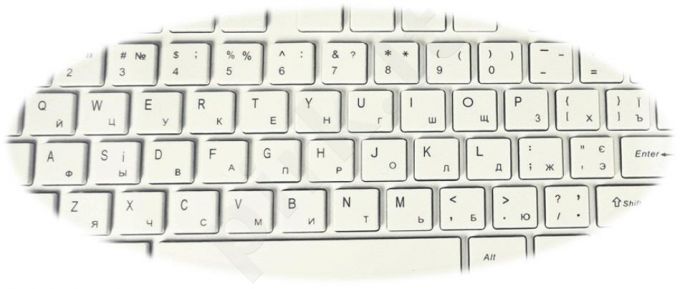 Klaviatūra Slim Vakoss USB KIRILICA /RU Layout/ TK-473UW Balta - Pirk.lt parduotuvė