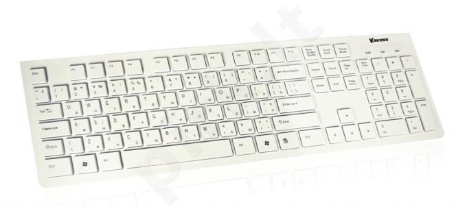 Klaviatūra Slim Vakoss USB KIRILICA /RU Layout/ TK-473UW Balta - Pirk.lt parduotuvė